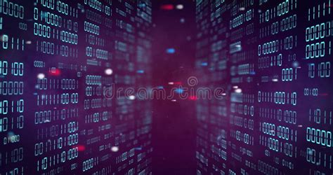 Image Of Colourful Spots Over Data Processing On Black Background Stock