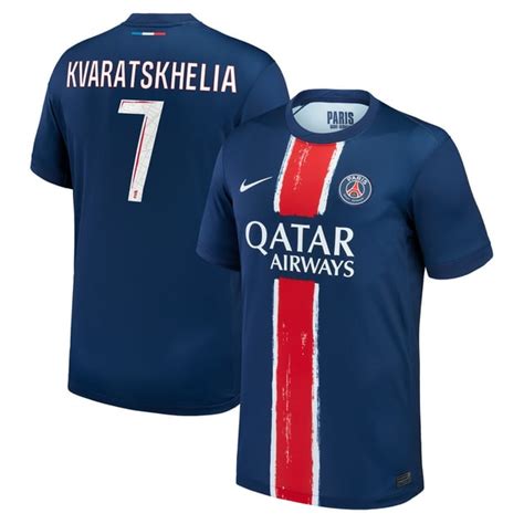 Mens Nike Khvicha Kvaratskhelia Navy Paris Saint Germain 202425 Home