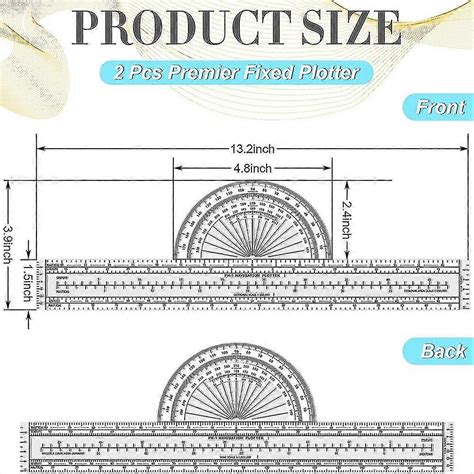 2 Pcs Plotter Plotting Tool Aviation Plotter Charts Air Navigation