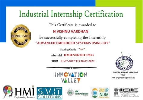 Naredla Sri Sai Vishnu Vardhan On Linkedin Embeddedsystems Internship Completedcourse Nsrit