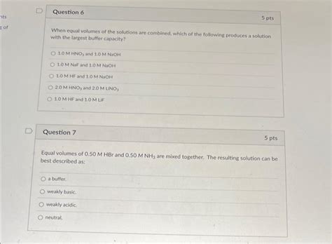 solved when equal volumes of the solutions are combined
