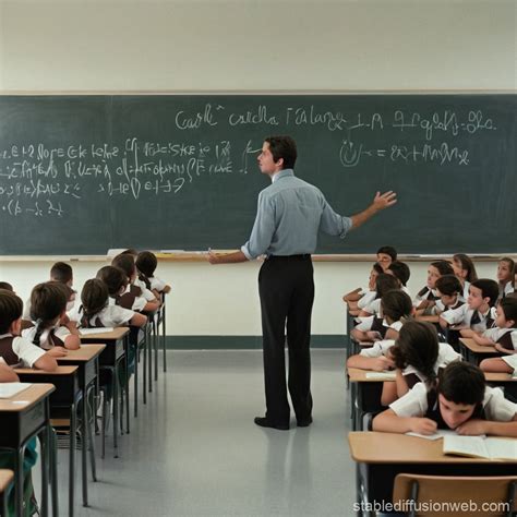 Modern Classroom Italian Lesson Scene Stable Diffusion Online