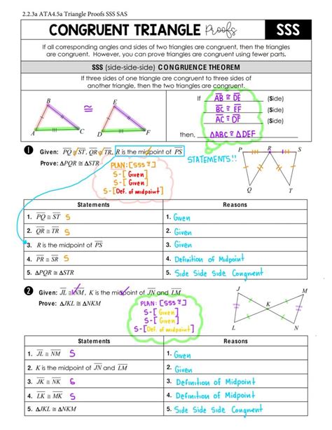 Simply Explained Proving Triangle Congruence Sss And Sas Examples