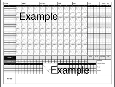 Baseball Scorecard Excel Template