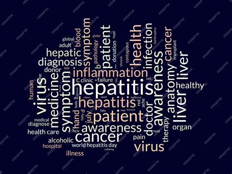 Premium Vector Hepatitis Word Cloud Template Health And Medical