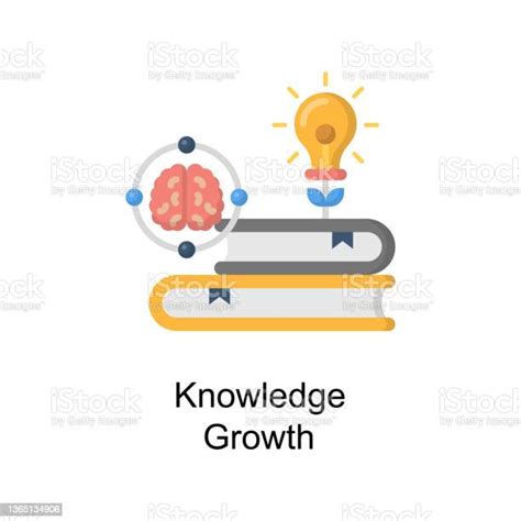 Knowledge Growth Vector Flat Icon Design Illustration Educational