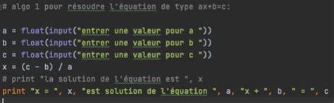 Définition Dalgorithme Facile Pour Résoudre Les équations En Python Cours De Maths Et Python
