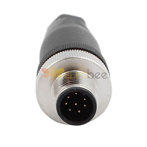 Elecbee 10 Pcs M12 Field Wireable Connector A Code Straight 8pin Male