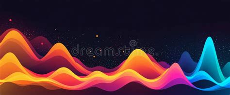 Vibrant Spectrum Visualization With Colorful Sound Waves Or Digital