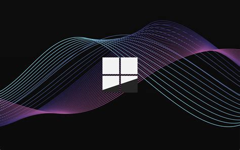 Microsoft Windows Wallpaper 4k Logo Waves Dark Background