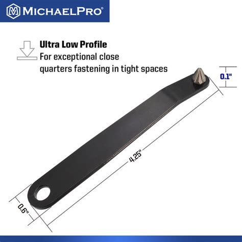 5 Piece Ultra Low Profile Angled Screwdriver Set Phillips Slotted