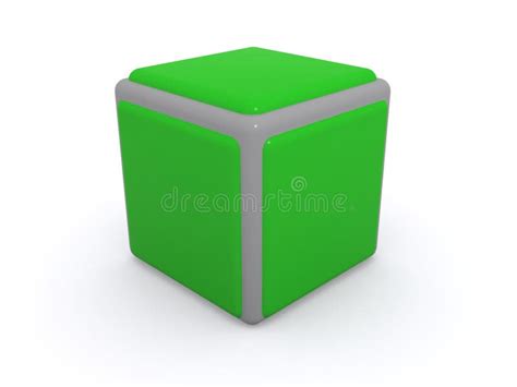 Green Cube Stock Illustration Illustration Of Surface 25991917