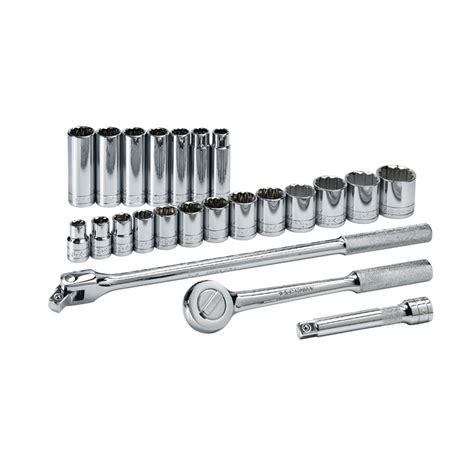 Sk Hand Tool 12 In Dr Fractional Professional Socket Set 23 Pc