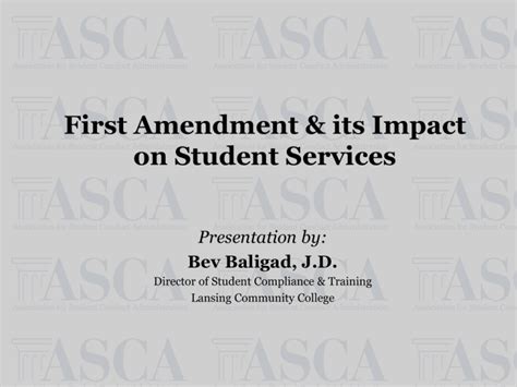 First Amendment And Its Impact On Student Services
