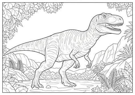 Jurassic World Allosaurus Coloring Page Free Printable