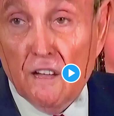 Omg Rudy Giulianis Hair Dye Melts Down His Face During Unhinged