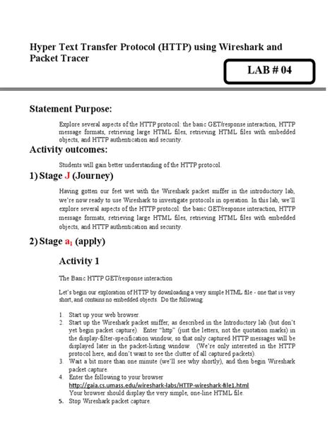 lab 04 pdf hypertext transfer protocol web server