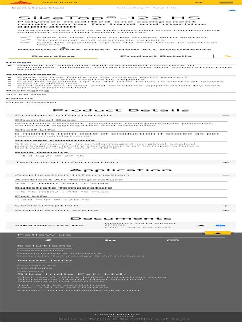 Sikatop® 122 Hs Cementitious Mortars Pdf Concrete Mortar Masonry