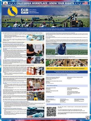 California Workplace Know Your Rights Poster 2026