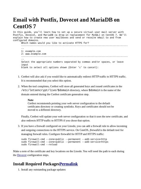 Linux Postfix Configuration Pdf Domain Name Databases