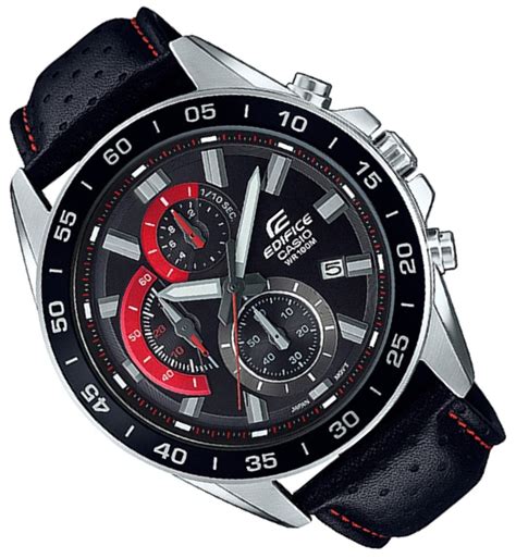 Casio Edifice Efv 550l 1a Chronograph Leather Strap Watch For Men