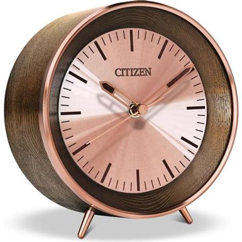 Citizen Mid Century Look Desk Clock With Bluetooth Brown • Price