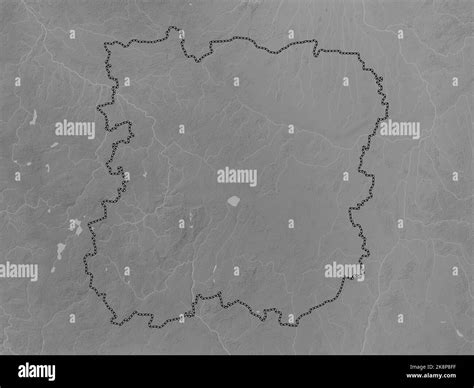 Siauliai County Of Lithuania Grayscale Elevation Map With Lakes And