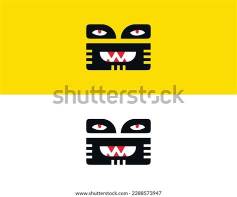Geometic Face Logo Design Square Geometic Stock Vector Royalty Free
