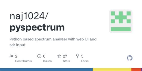 github naj1024 pyspectrum python based spectrum analyser with web ui