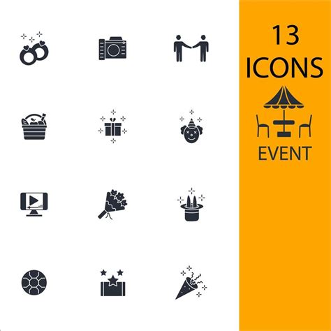 Event Icons Set Event Pack Symbol Vector Elements For Infographic Web 8022764 Vector Art At