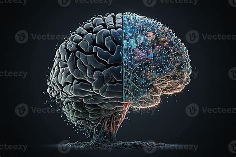 Artificial Intelligence Human Neural Network Brain Futuristic Digital Brain Technology Concept