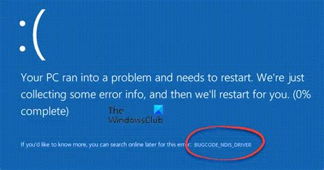 bugcode ndis driver ndis sys failed bsod on windows 11