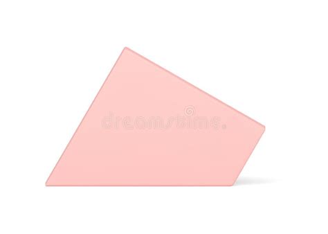 Pink Squared Abstract Geometric Figure Vertical Wall 3d Element Design Realistic Vector Stock