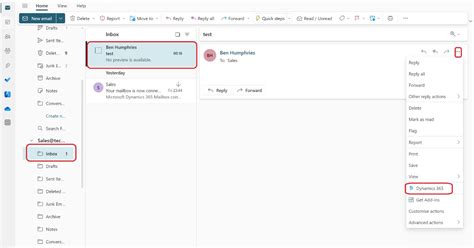 Tracking Emails From A Shared Inbox Using The Microsoft Dynamics 365