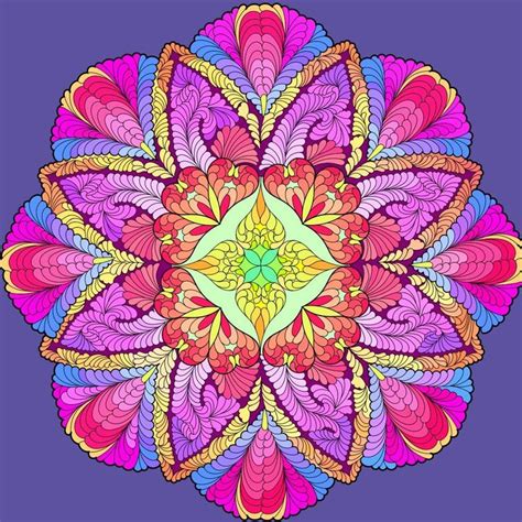Colorful Flower Mandala Design Art Colorful Candy Mandala Art Color