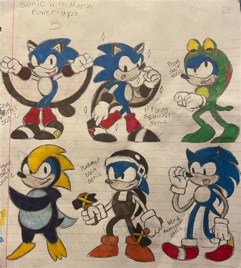 Sonic With Mario Power Ups 3 By Mariorainbow6 On Deviantart