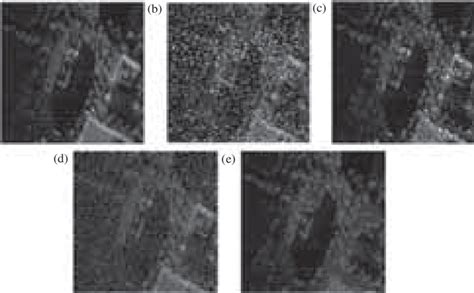 Noisy Sar Image And Filtered Images By Using Proposed Technique A