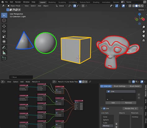 Using Render Elements - Pencil+ 4 Line for Blender