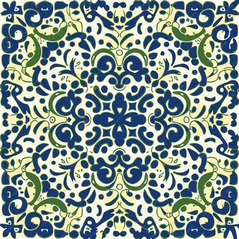 Premium Vector Blue And Green Mosaic Tile Pattern In Style