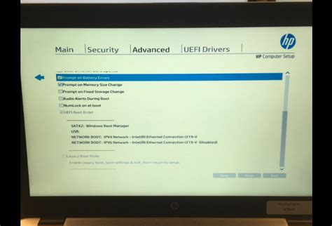 Uefi Bootorder Dosent Show Up Correctly In Bios When Set Wit Hp