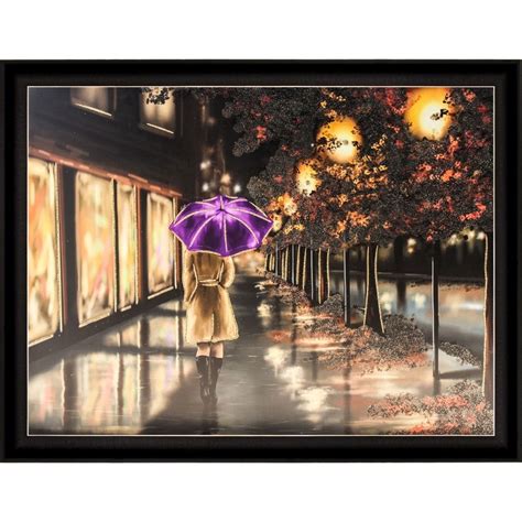 Şemsiyeli Kız Tuval Tablo 105135 Cm