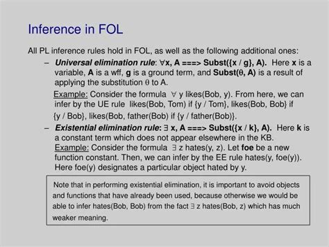 Ppt Inference In Fol Powerpoint Presentation Free Download Id4452613