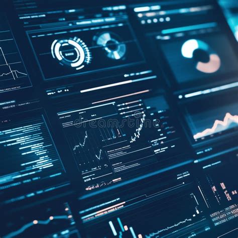 A Computer Screen Filled With Complex Data Analytics Graphs And