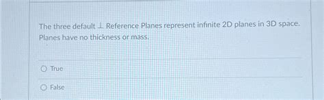 Solved The Three Default ﻿reference Planes Represent