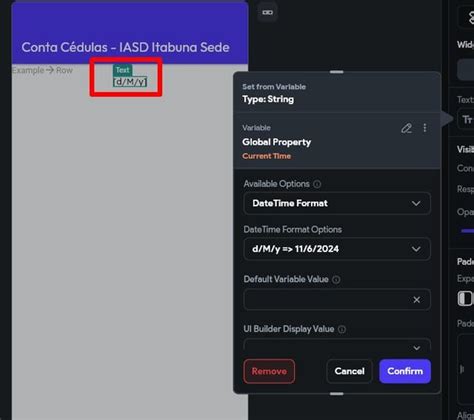 text displays variable name not value r flutterflow