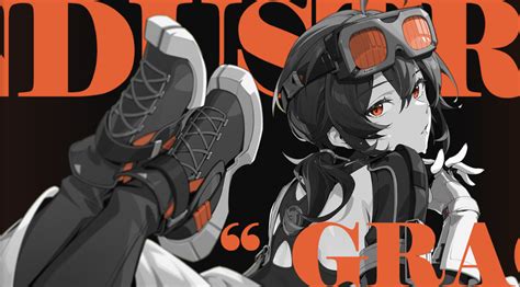 Grace Howard Zenless Zone Zero Official Art 1girl Black Hair Goggles Goggles On Head Long