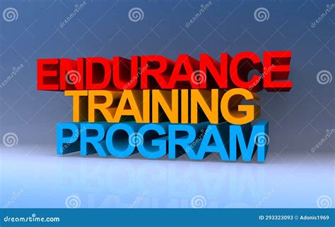 Endurance Training Program On Blue Stock Illustration Illustration Of