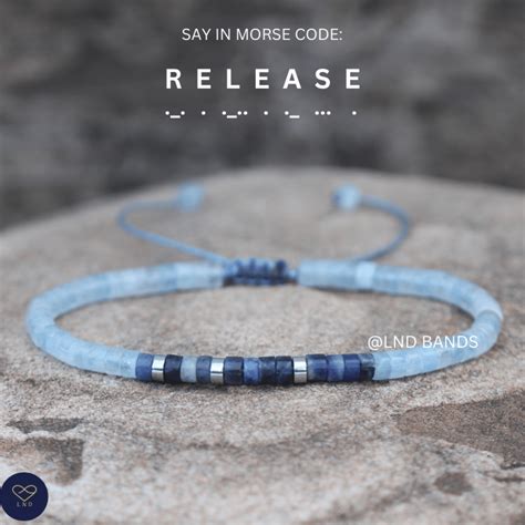 Morse Code Release Beaded Bracelet With Secret Message