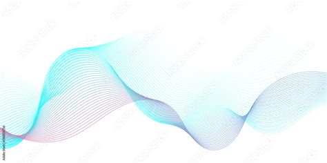 Vetor De Abstract Blue Wave Background Blue Minimal Lines Abstract