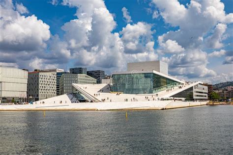 Iconic Oslo Opera House Modern Architecture And Waterfront Activity